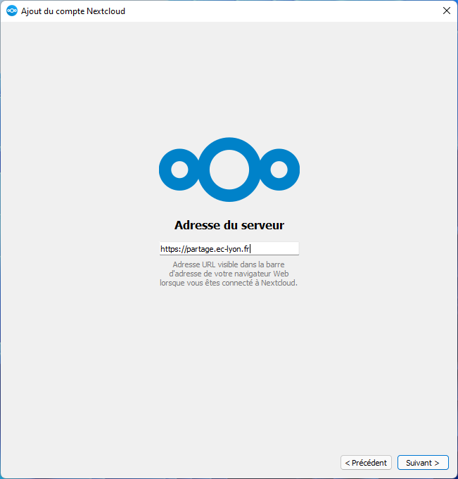 Configuration du client de synchronisation Nextcloud – DSI