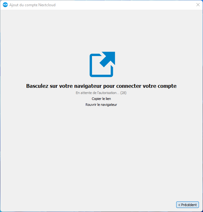 Configuration du client de synchronisation Nextcloud – DSI