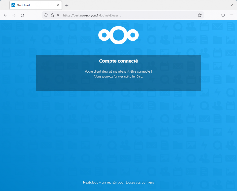 Configuration du client de synchronisation Nextcloud – DSI